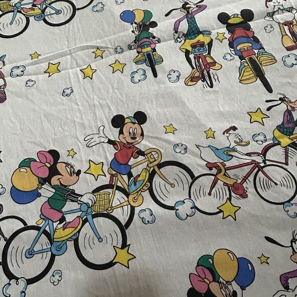 Disney | Bedding | Disney Mickey Mouse Bicycling Twin Bed Flat Sheet ...